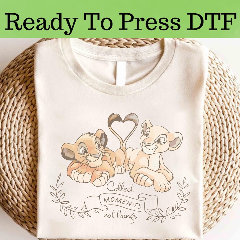 Disney Lion King Simba and Nala DTF, Disney Lion King DTF Transfer ...