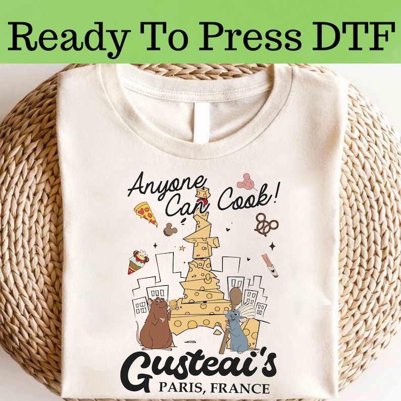 Disney Remy DTF, Ratatouille DTF, Remy Ratatouille DTF Transfer ...