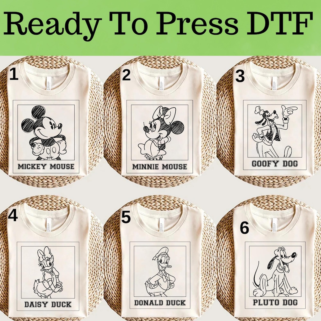 Disney Mickey and Friends DTF, Disney Mickey Characters DTF, Mickey ...