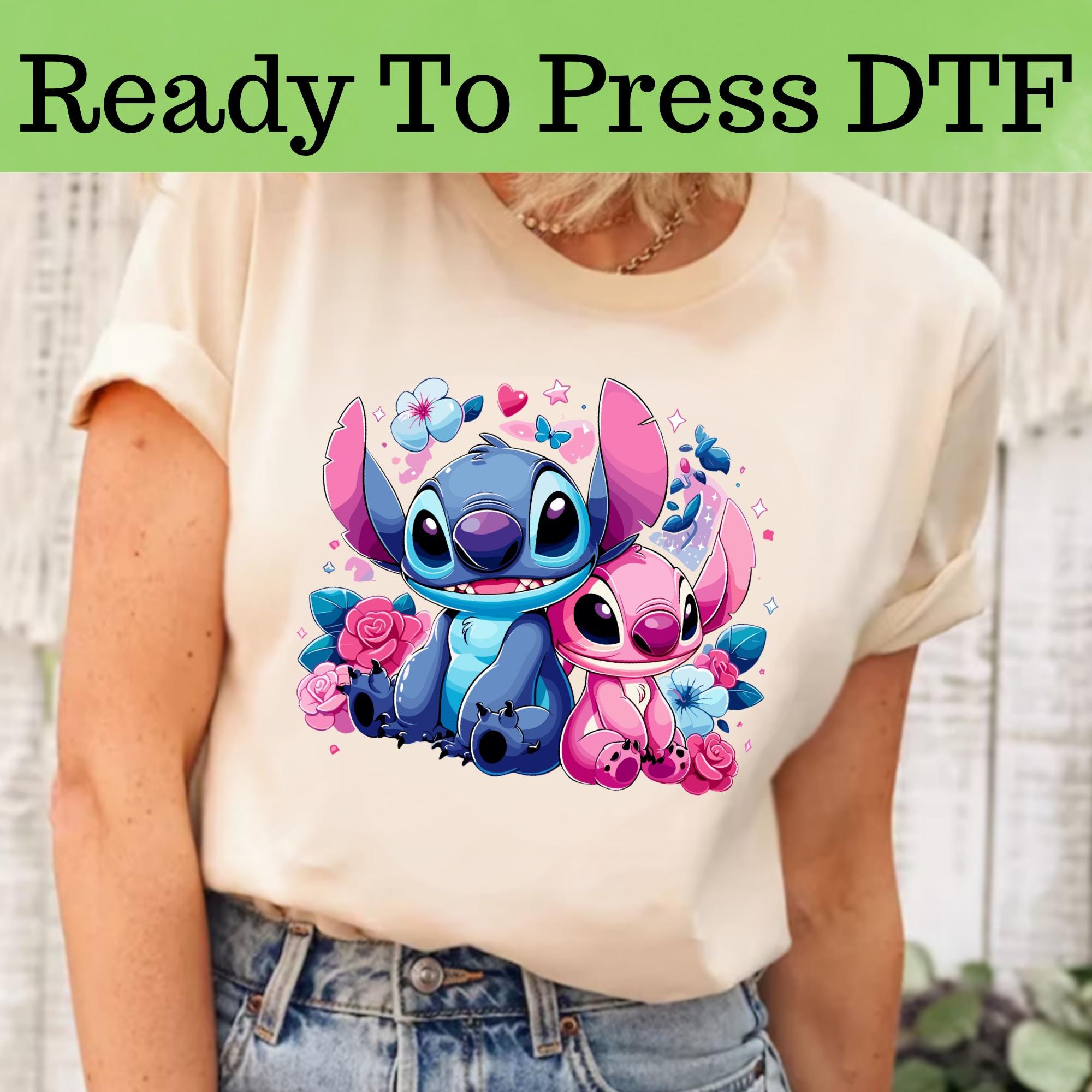 Disney Stitch and Lilo DTF, Disney Stitch DTF Transfer, Disney Lilo DTF ...