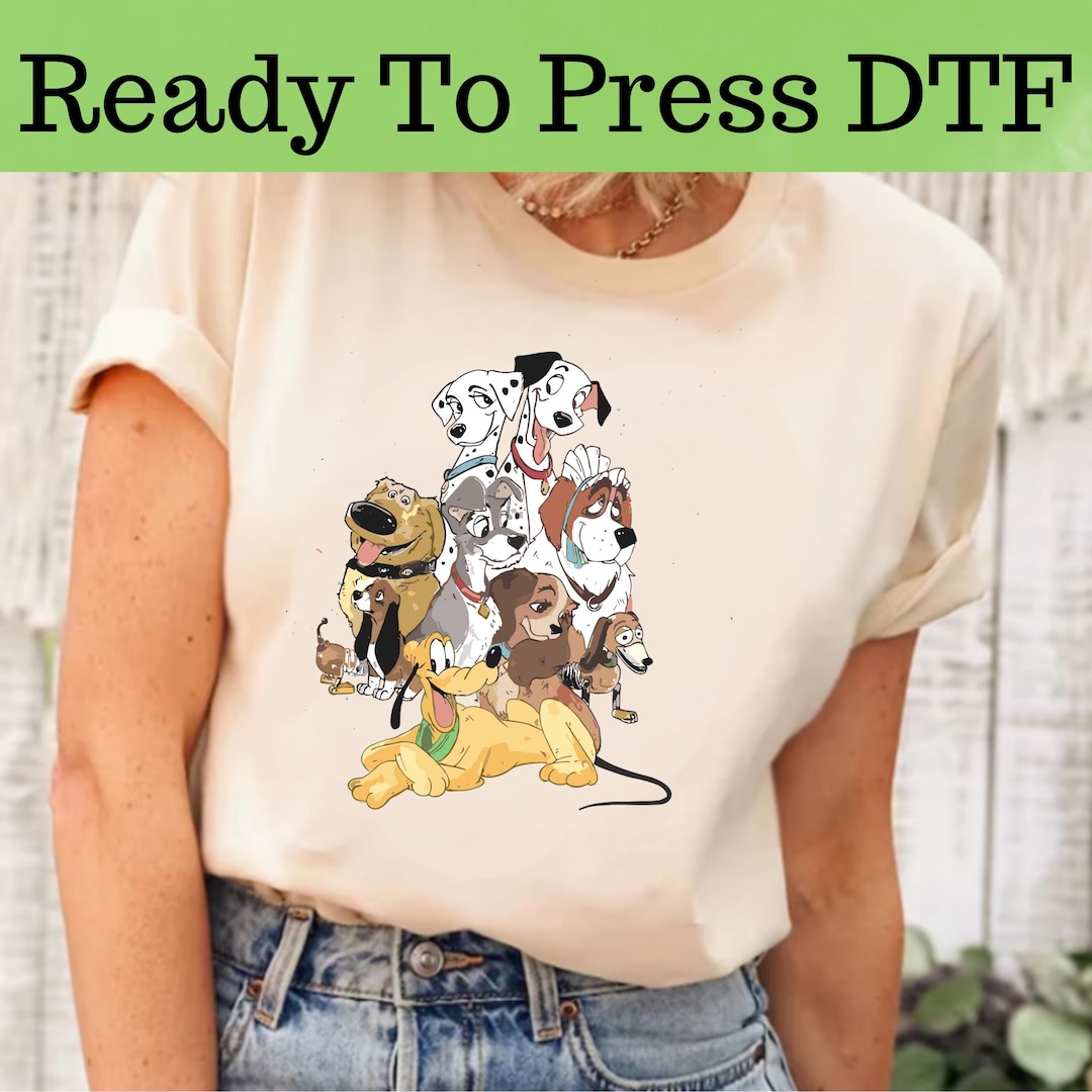 Disney Dogs DTF, Disney Dog Lover DTF Transfer, Disney Dogs Character ...