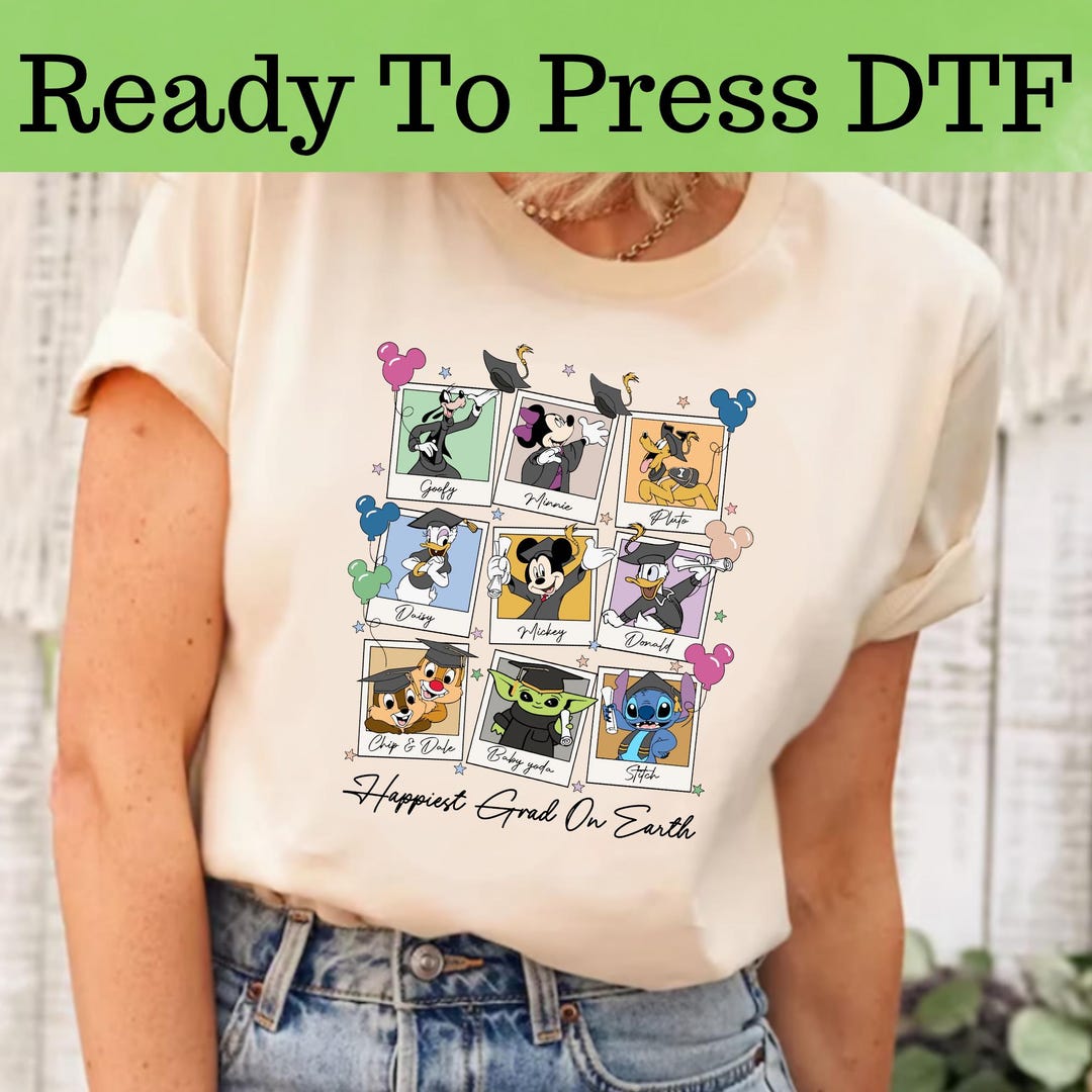Disney Pixar Graduate DTF, Disney Characters DTF, Disney Movies DTF ...