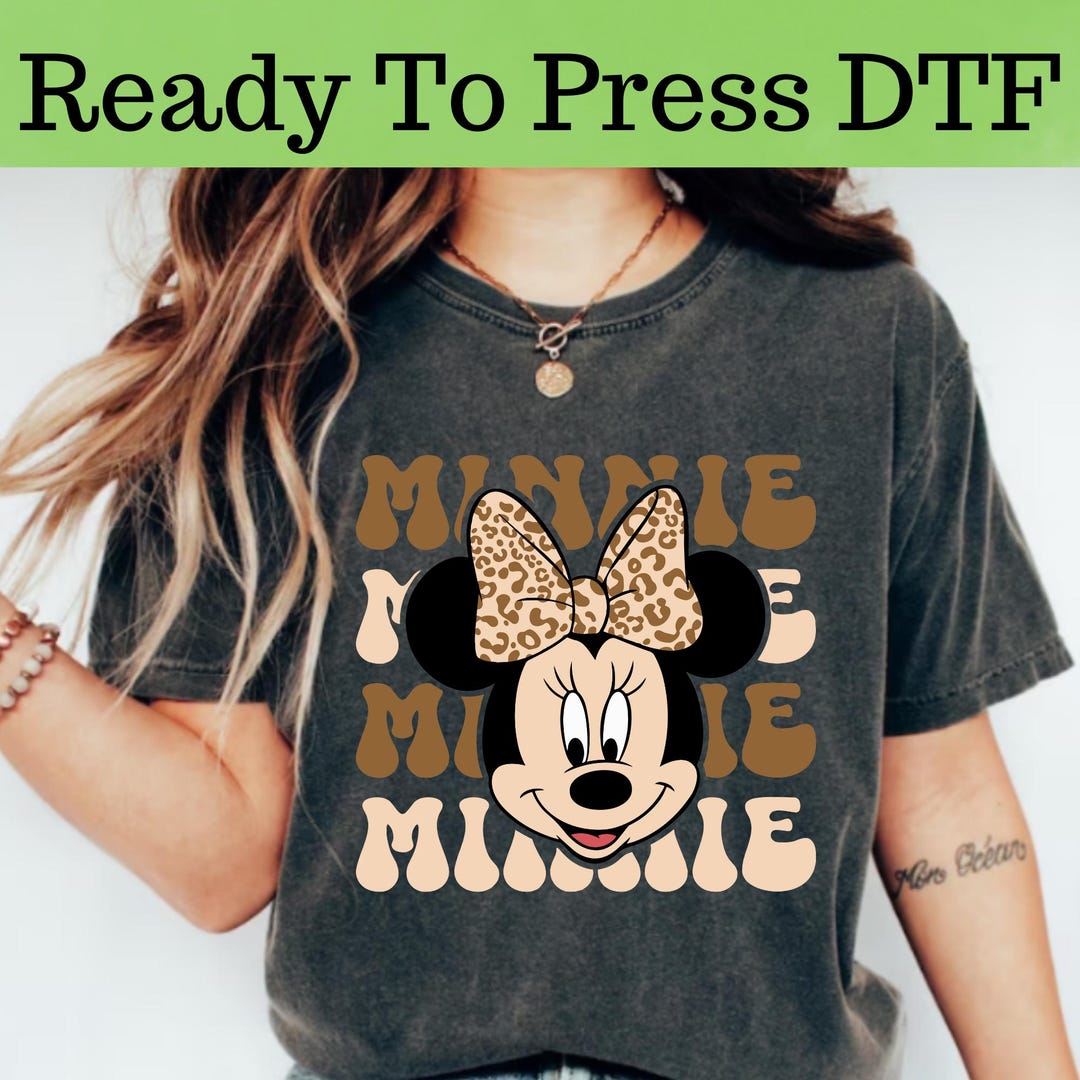Disney Mickey and Minnie Safari DTF, Disney Minnie Mouse DTF, Mickey ...