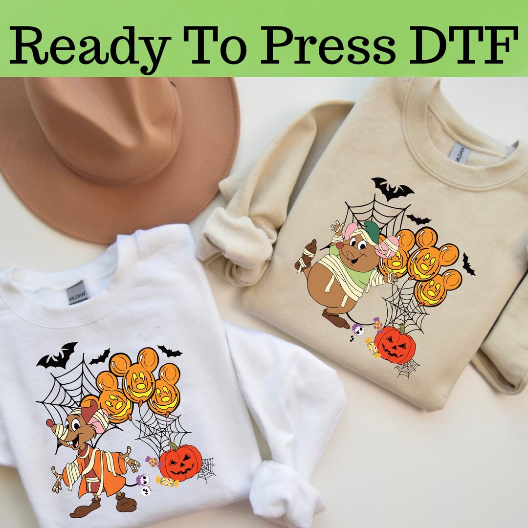 Funny Gus Gus and Jaq Halloween DTF, Cinderella Gus Gus Dtf,disney Gus ...
