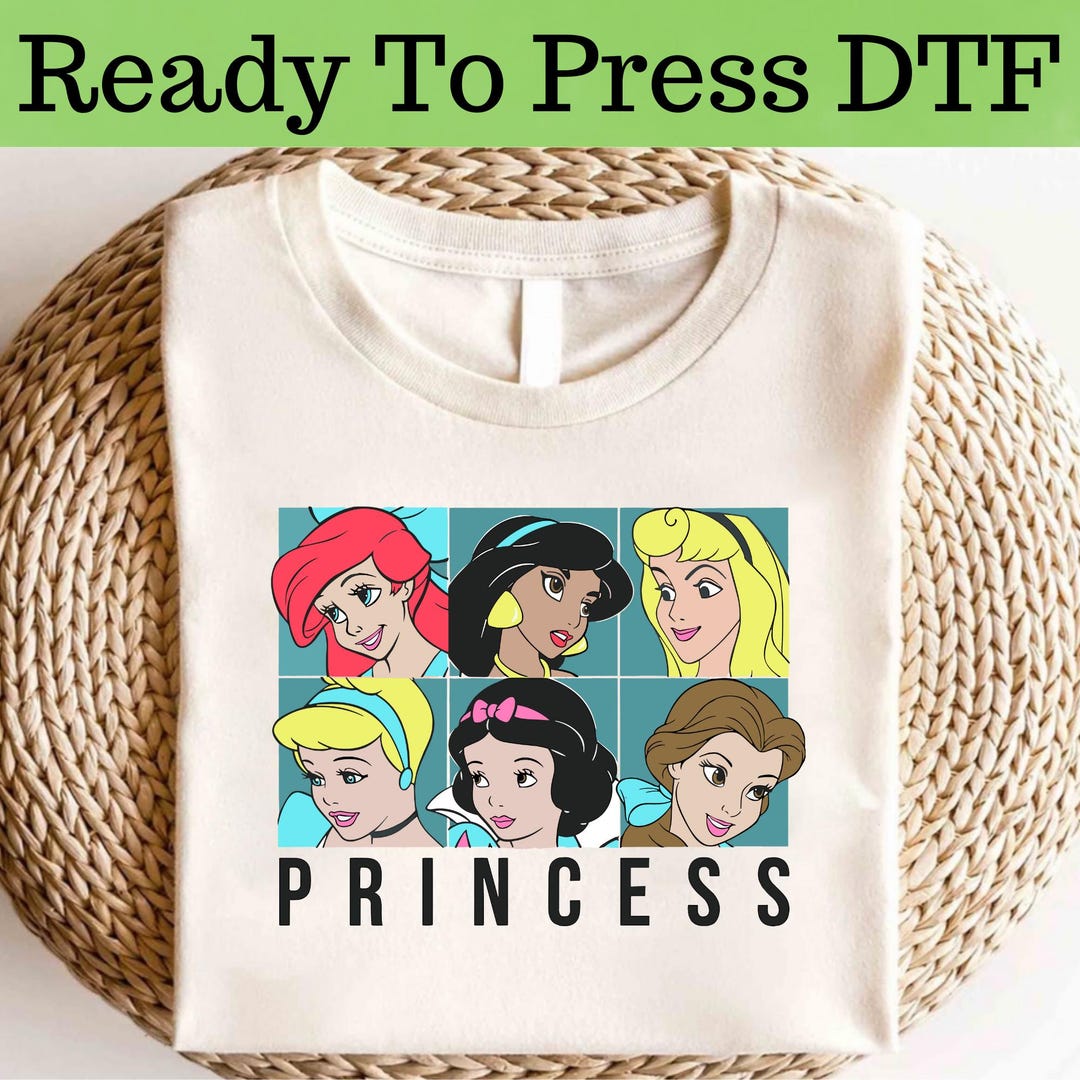 Disney Princesses DTF, Disney Princess Rapunzel DTF Transfer, Disney ...