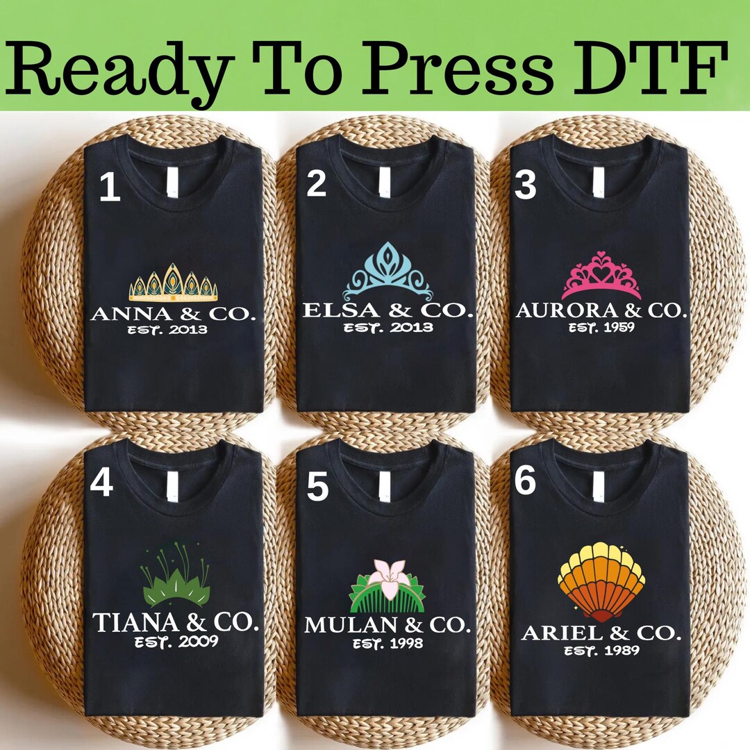 Disney Princesses Co. DTF, Disney Princesses DTF Transfer, Disney ...