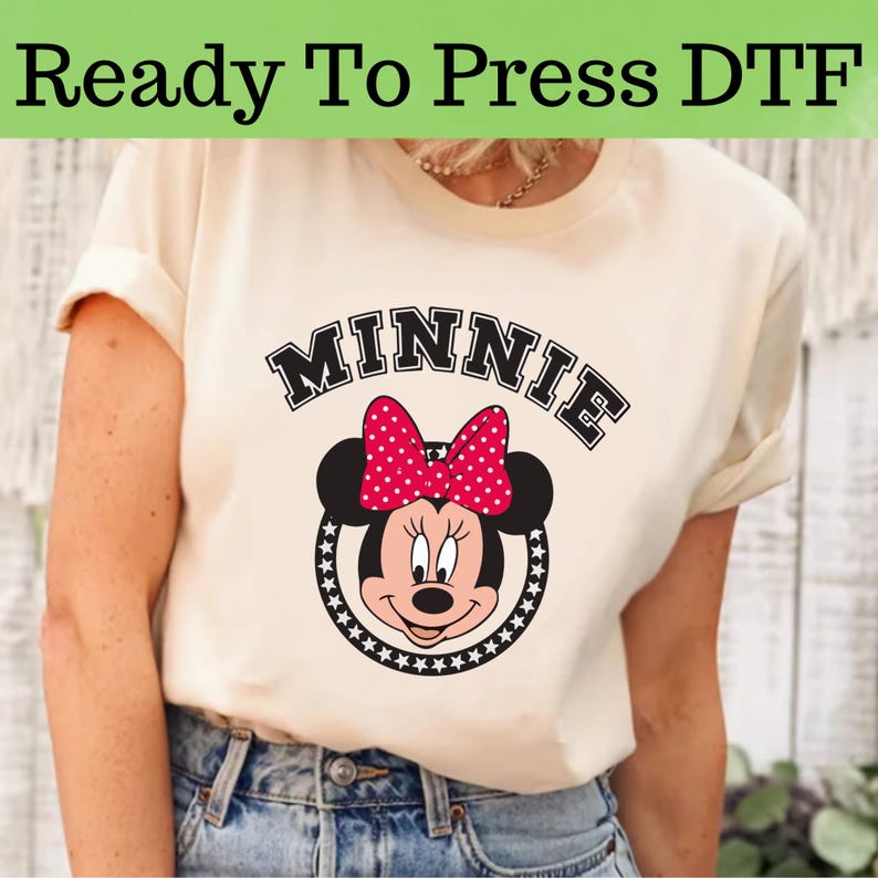 Disney Minnie Mouse DTF, Disney Minnie DTF, Retro Minnie Mouse DTF ...