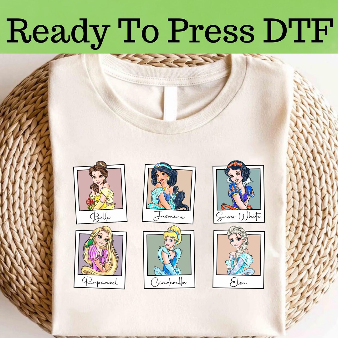Disney Princesses Character DTF, Disney Princess Rapunzel DTF Transfer ...
