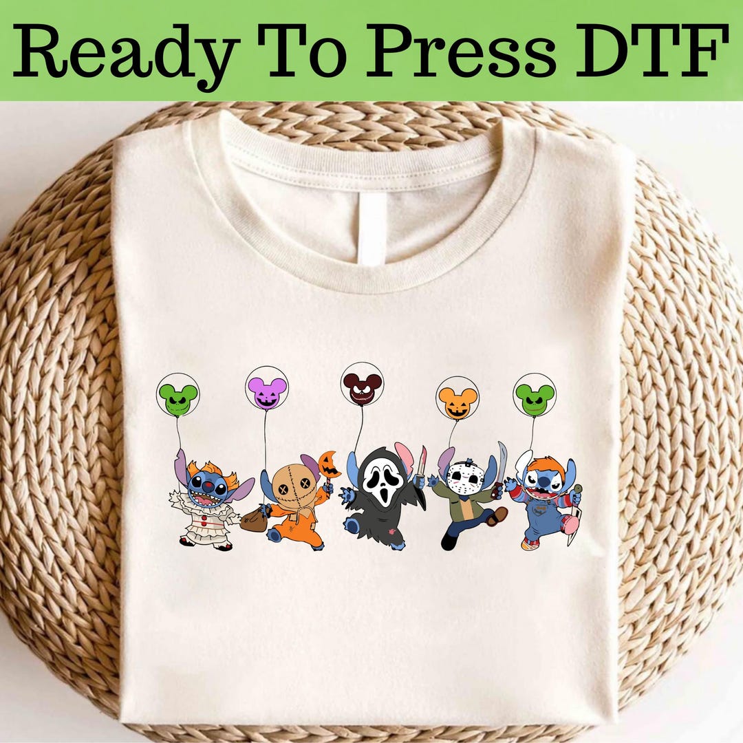 Disney Stitch Halloween DTF, Disney Stitch DTF Transfer, Disney ...