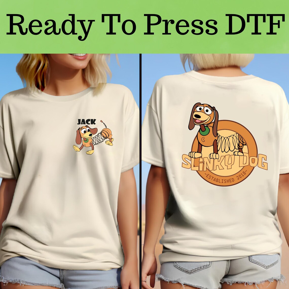 Toy Story Slinky Dog Custom DTF, Toy Story Slinky Dog DTF Transfer ...
