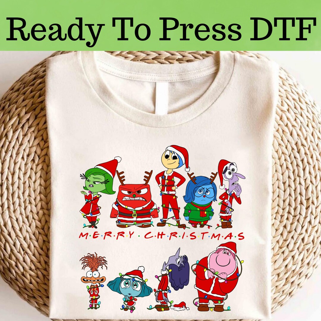 Disney Inside Out Merry Christmas DTF, Inside Out Christmas DTF ...