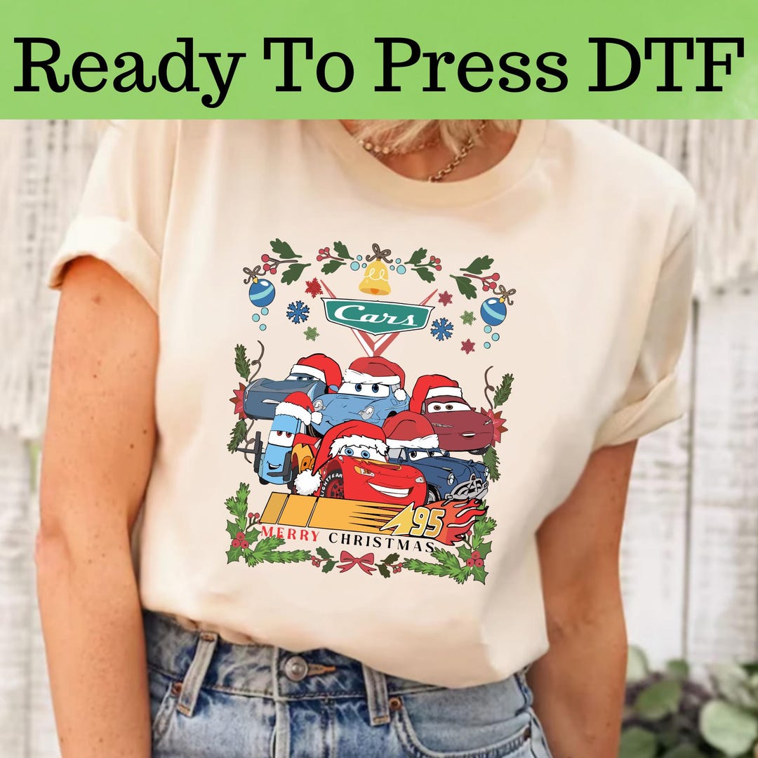 Disney Cars Characters Christmas DTF, Disney Cars Christmas DTF ...