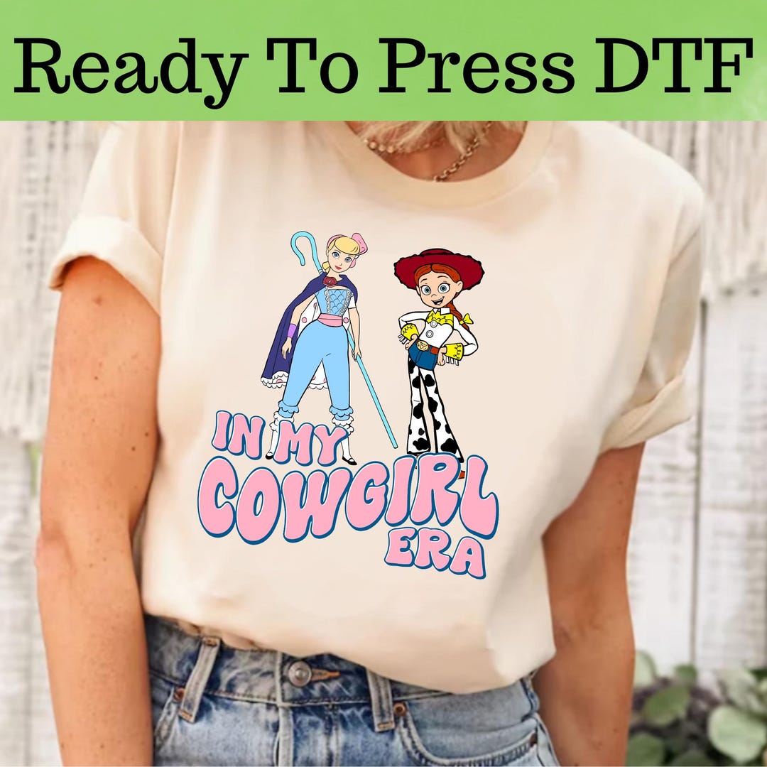 Disney Toy Story Jessie and Bo Beep Cowgirl Era DTF, Toy Story Cowgirl ...