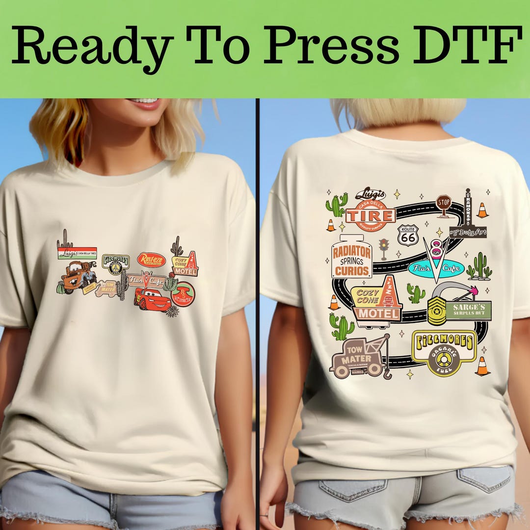 Disney Cars Characters DTF, Disney Cars DTF Transfer, Lightning Mcqueen ...