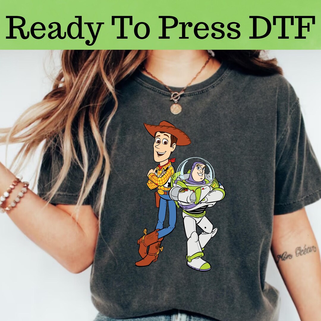 Disney Toy Story Sheriff Woody and Buzz Lightyear DTF, Disney Toy Story ...