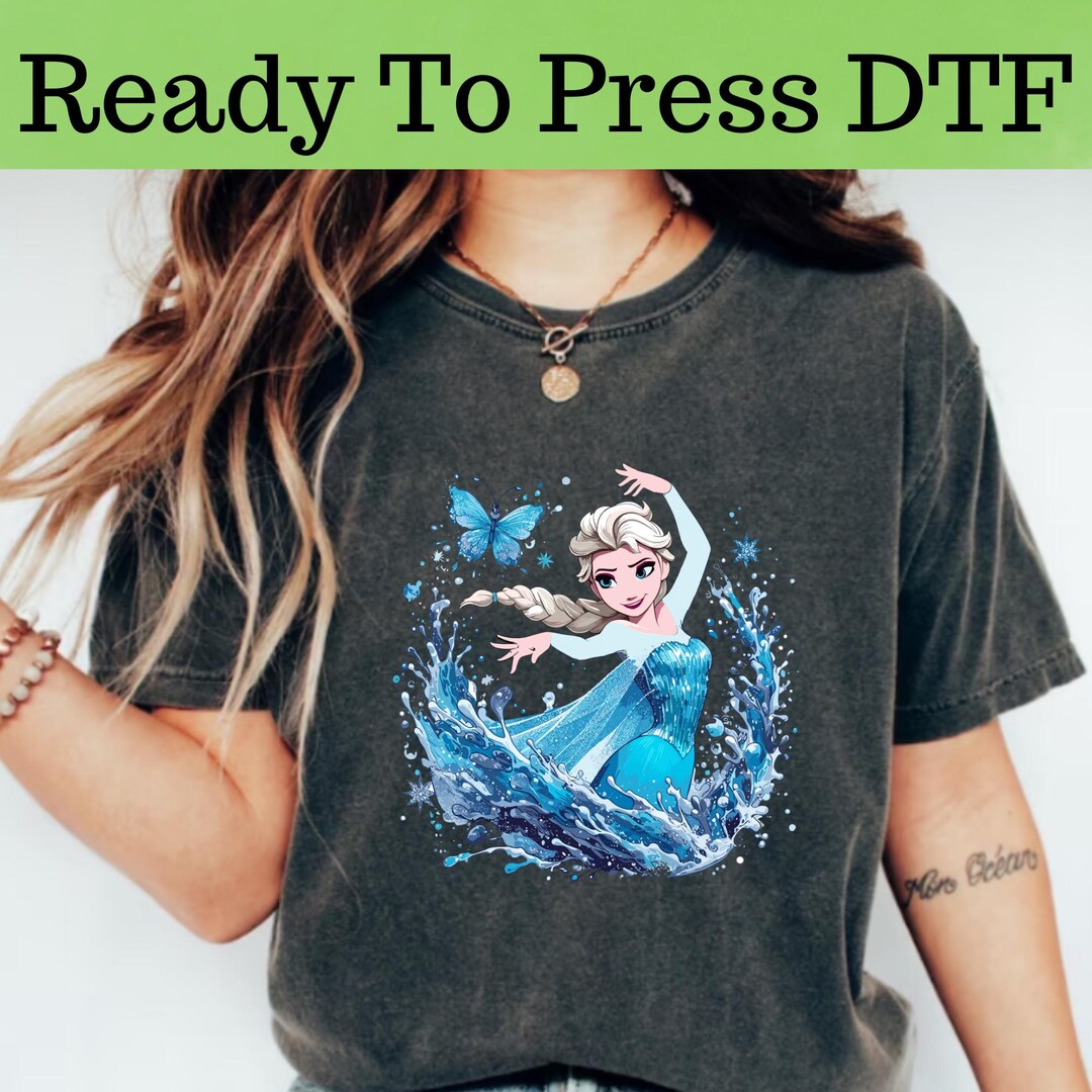 Disney Frozen Elsa DTF, Elsa Watercolor DTF Transfer, Disney Frozen ...