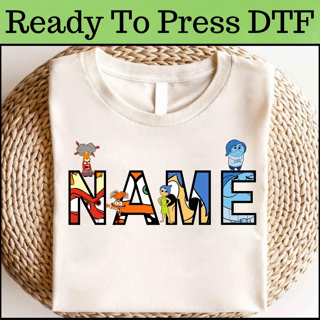 Inside Out Characters Custom DTF, Inside Out DTF Transfer, Inside Out ...