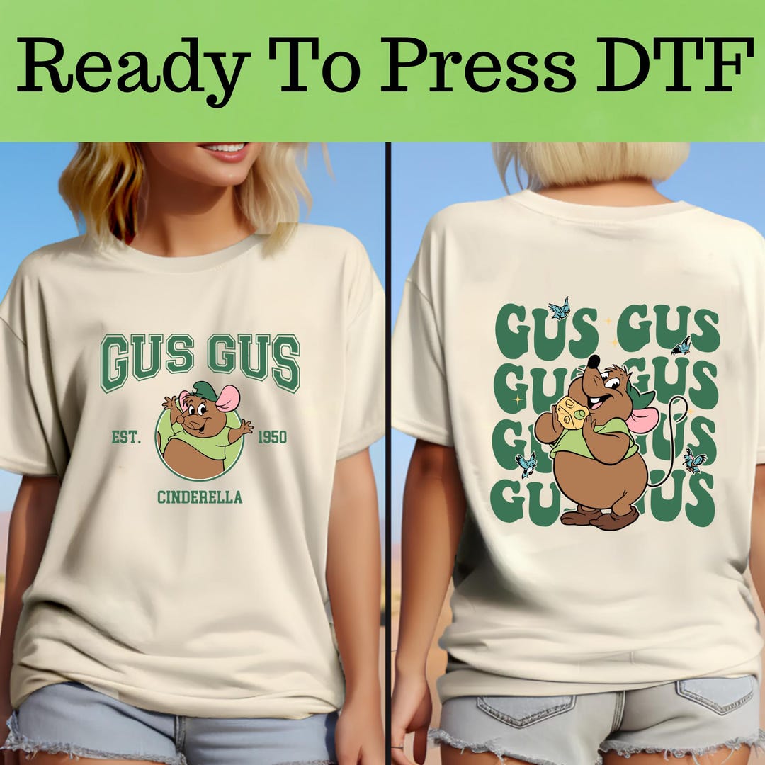 Funny Gus Gus Mouse DTF, Cinderella Gus Gus DTF, Disney Gus-gus DTF ...