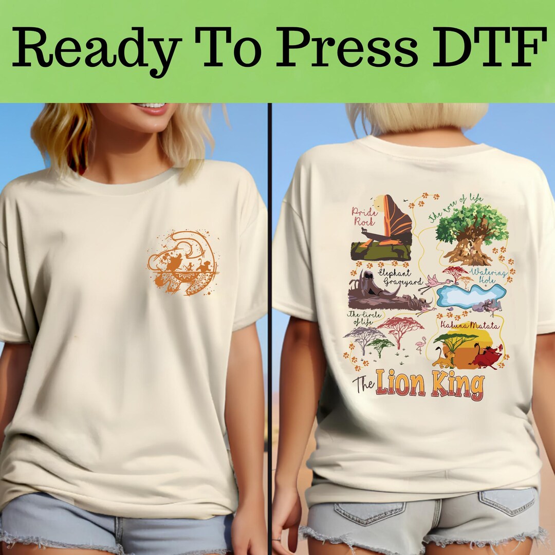 Disney Lion King Characters DTF, Disney Hakuna Matata DTF, Disney Lion ...