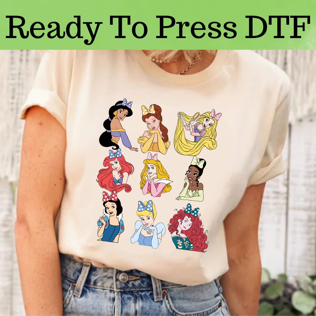 Disney Princesses DTF, Disney Princess Rapunzel DTF Transfer, Disney ...