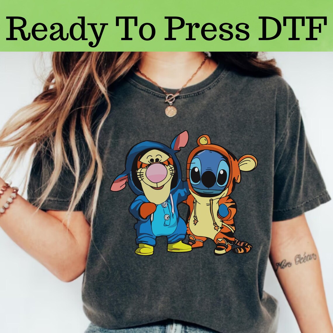 Disney Stitch and Tigger DTF, Disney Stitch DTF Transfer, Disney Tigger ...