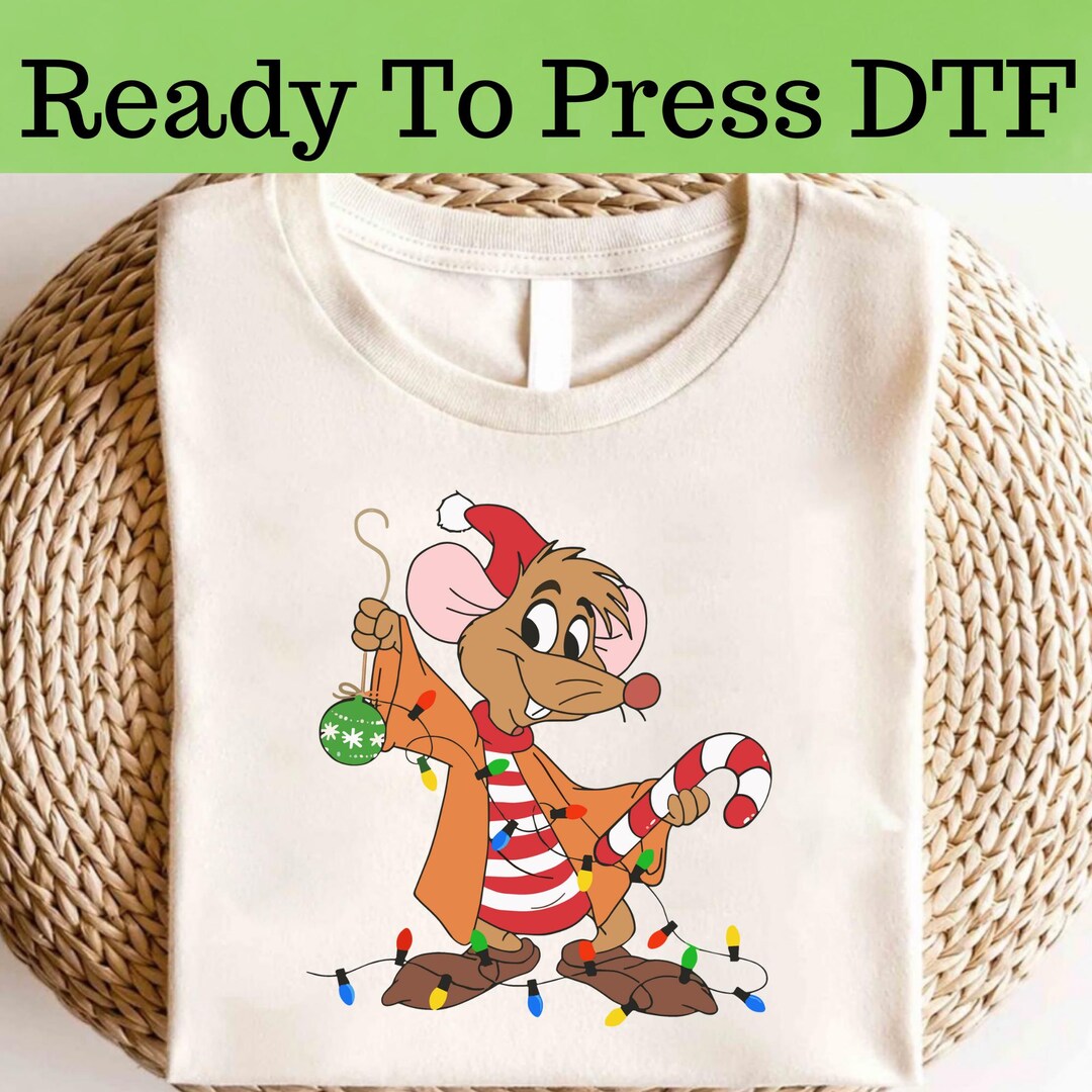 Jaq Mouse Christmas DTF, Cinderella Gus Gus Christmas DTF, Disney Jaq ...