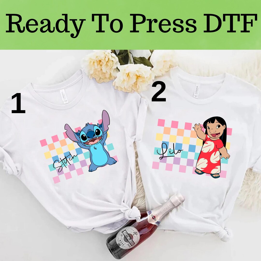 Disney Stitch and Lilo DTF, Disney Stitch DTF Transfer, Disney Lilo DTF ...