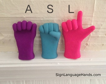 Handmade American Sign Language Sculpture by SignLanguageHands