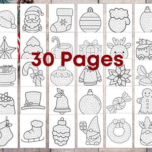 Christmas Dot Marker Coloring Pages, Christmas Kids Activity, Christmas ...