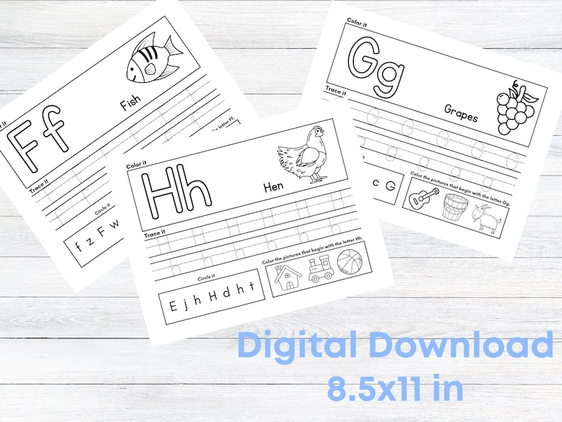 Preschool Alphabet Tracing, Alphabet Coloring Worksheets, Homeschool ...