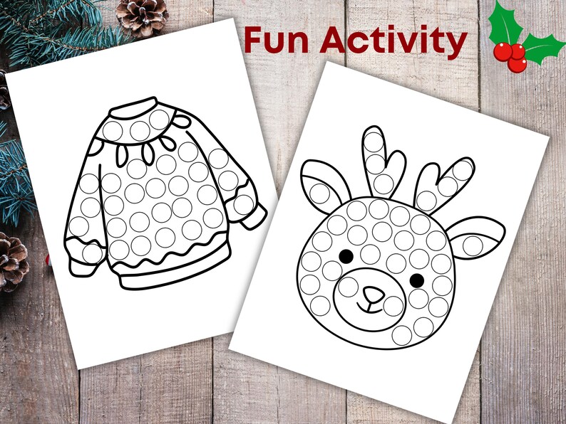 Christmas Dot Marker Coloring Pages Christmas Kids Activities Christmas ...