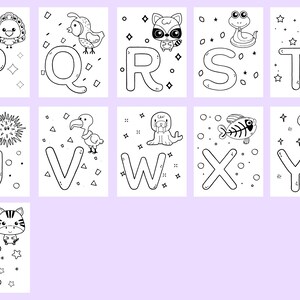 Alphabet Coloring ,52 Alphabet Printable Coloring Pages,preschool ...