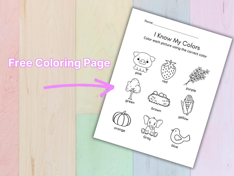 18 Preschool Learning Colors Coloring Pages, Learn Color Activity ...
