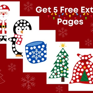 Christmas Dot Marker Coloring Pages, Christmas Kids Activity, Christmas ...