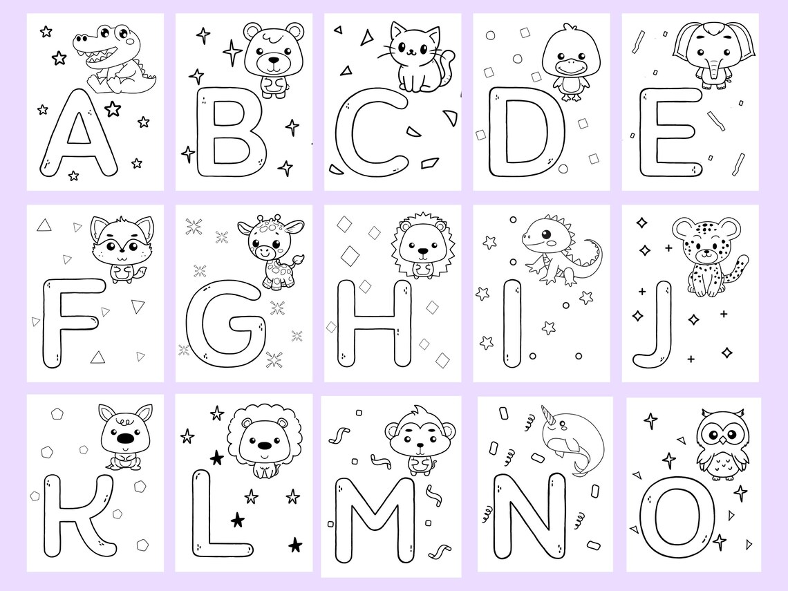 Alphabet Coloring ,52 Alphabet Printable Coloring Pages,preschool ...