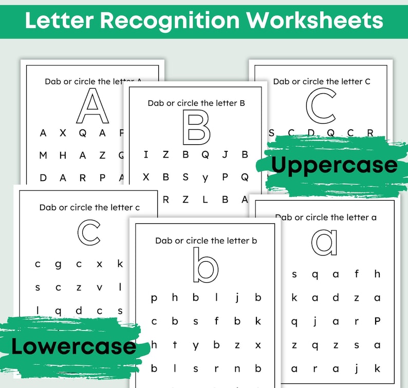 Letter Recognition Worksheets, Alphabet Recognition, Alphabet ...