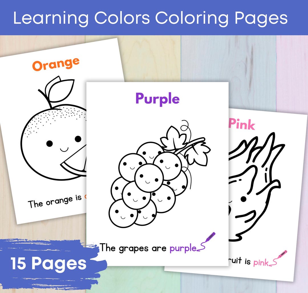 Learning Colors Preschool Worksheets,15 Coloring Pages,colors ...