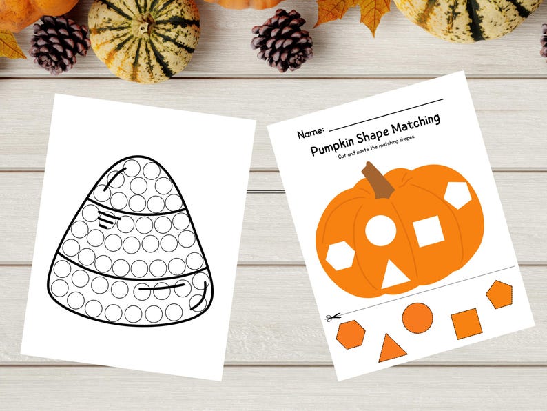 Fall Printable Worksheets Bundle Kids Halloween Printables Kids ...
