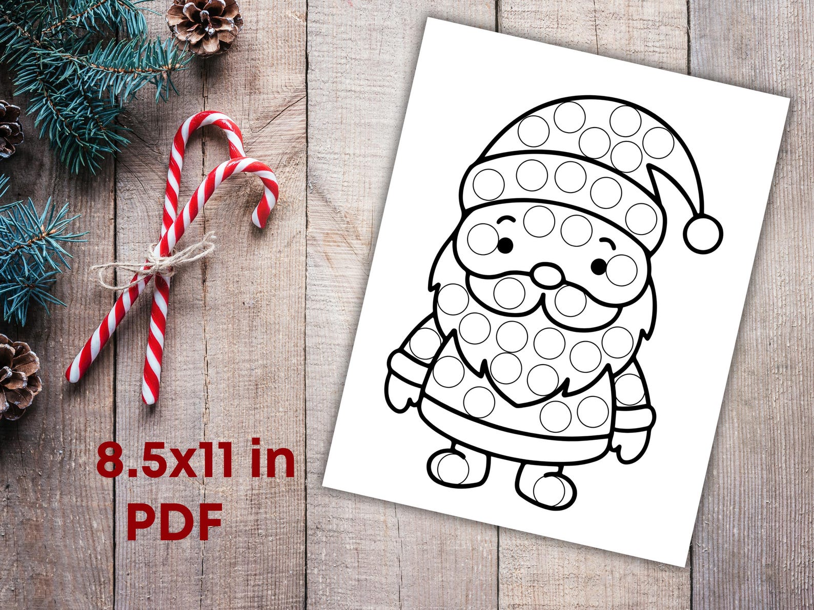 Christmas Dot Marker Coloring Pages, Christmas Kids Activity, Christmas ...