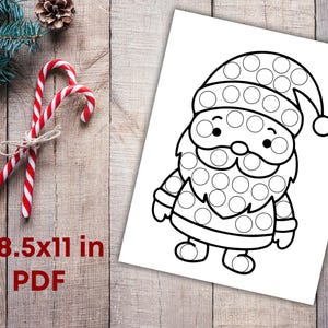 Christmas Dot Marker Coloring Pages, Christmas Kids Activity, Christmas ...