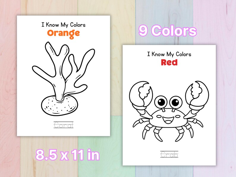 18 Preschool Learning Colors Coloring Pages, Learn Color Activity ...