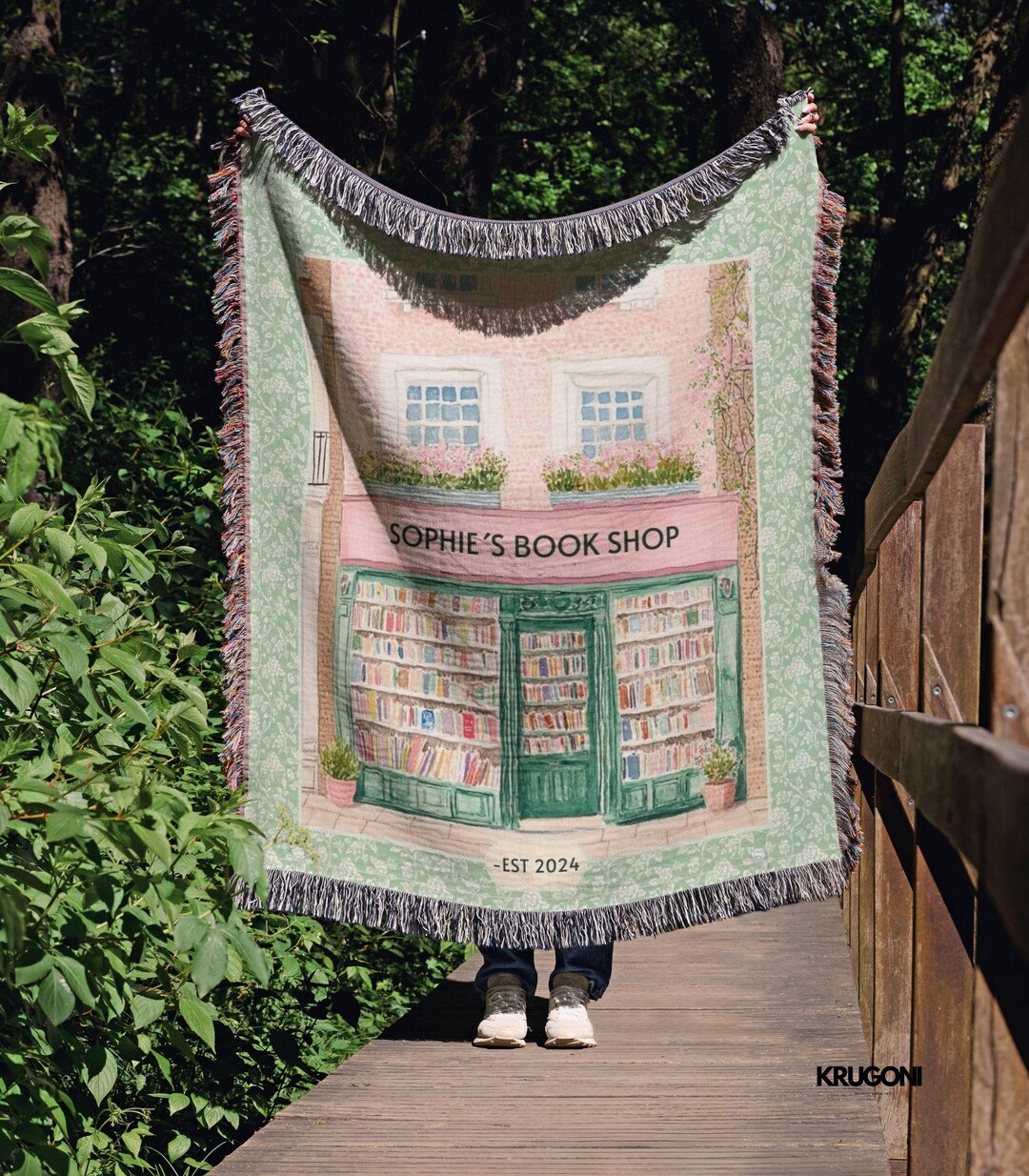 Personalized Bookish Woven Throw Blanket Book Lover | Booktok Custom ...