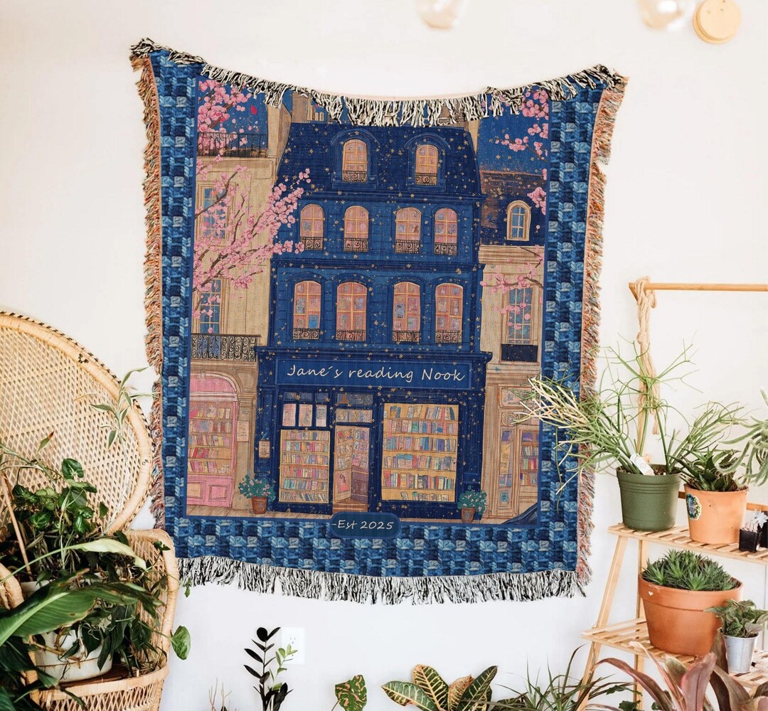 Preppy Book Shop New York Wall Art, Reading Nook Bookish Library Decor ...