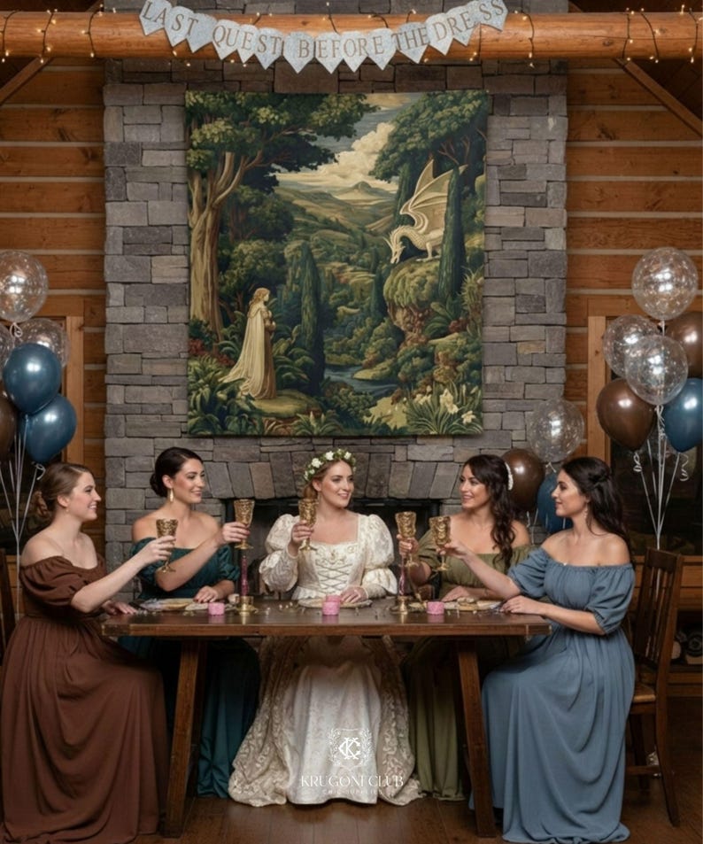 Renaissance Faire Wall Tapestry - Medieval Fantasy Bachelorette Party ...