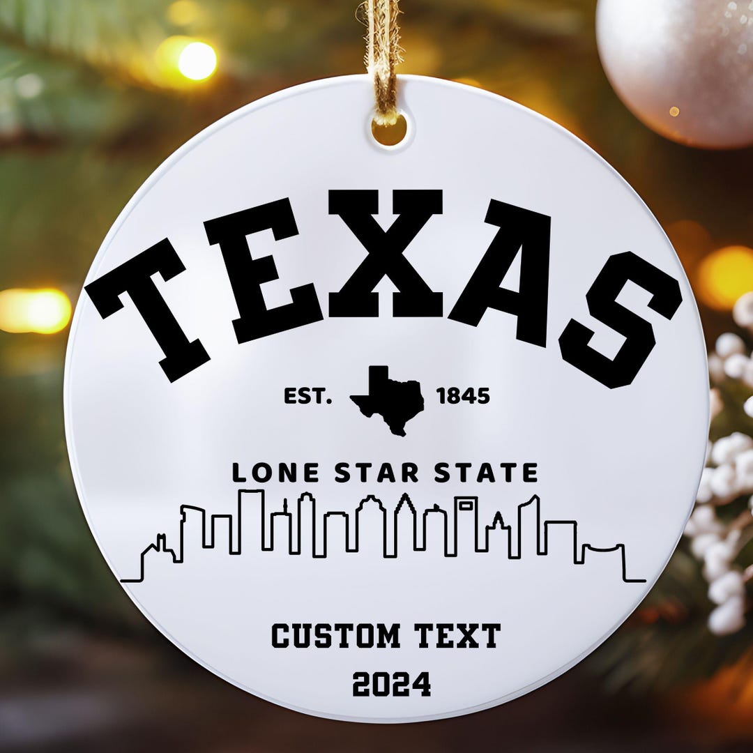 Handmade Texas Ornament: Custom Lone Star State Gift - Etsy