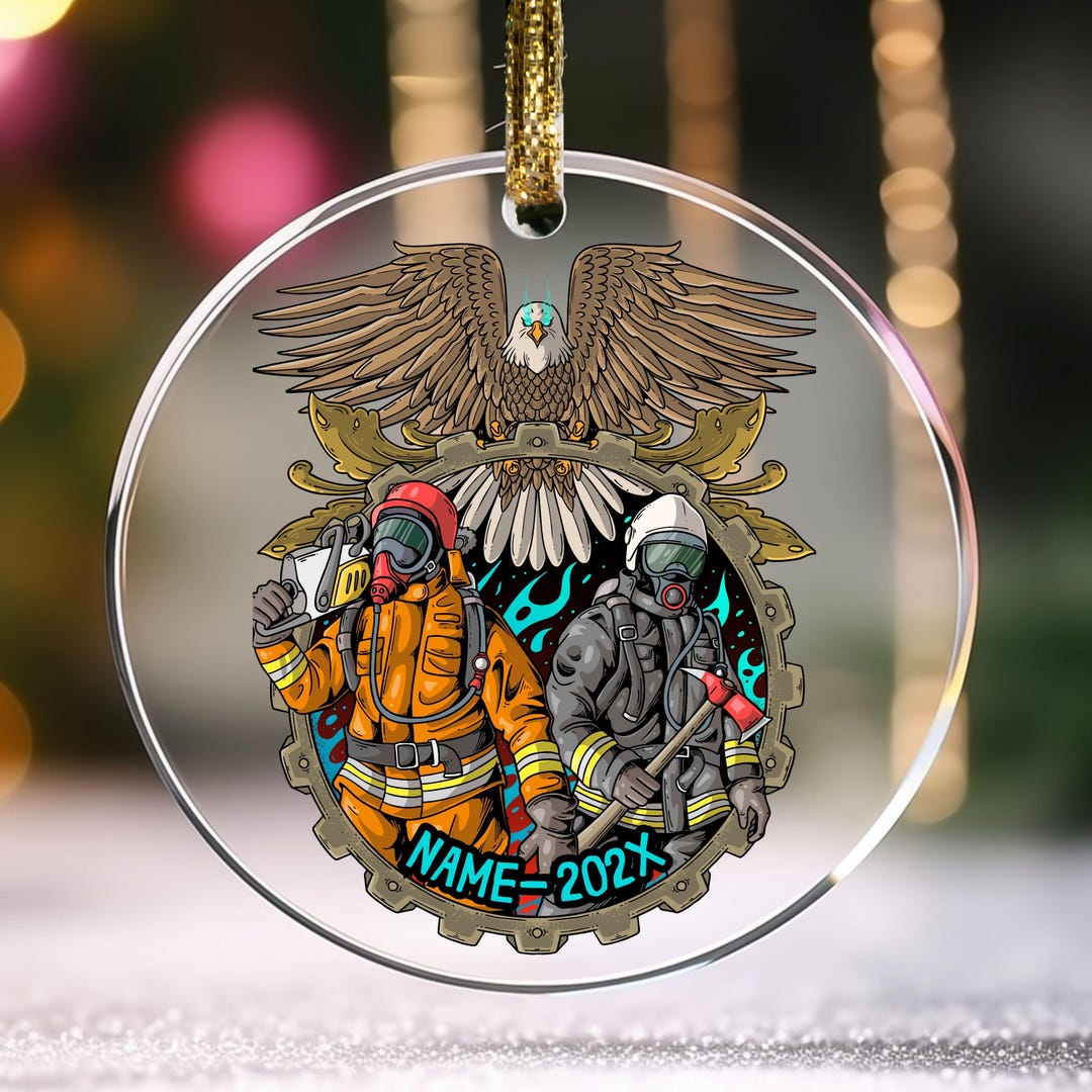 Personalized Fireman Ornament: Firefighter Christmas Tree Gift - Etsy
