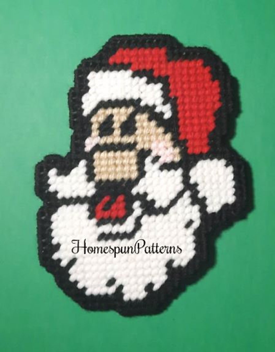 Plastic Canvas Digital Pdf Pattern Santa Claus Magnet for Christmas ...