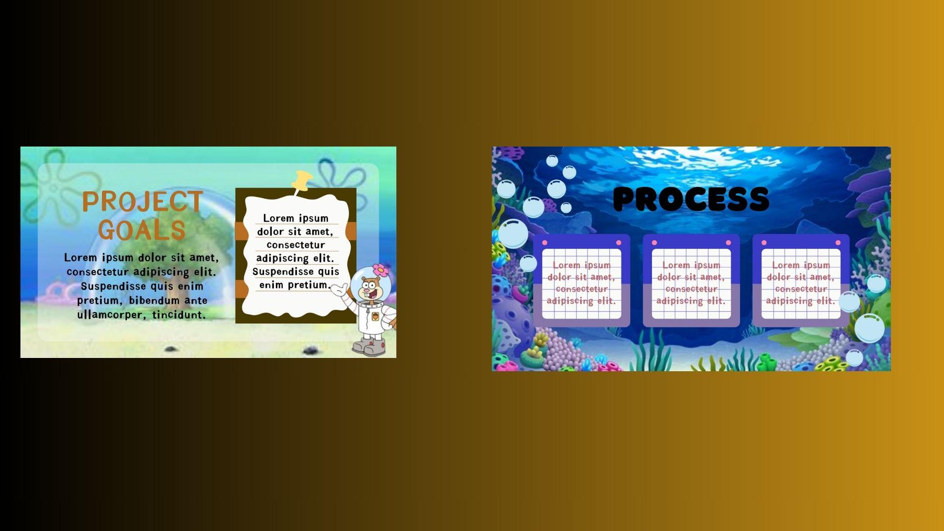 20 Canva Customizable Slide Presentation Template Cartoon Spongebob ...