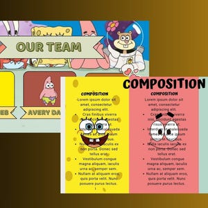 20 Canva Customizable Slide Presentation Template Cartoon Spongebob ...