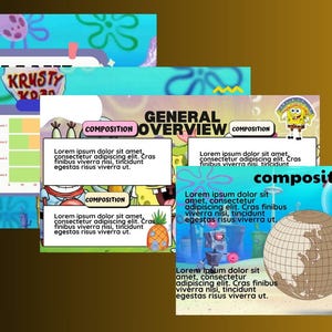 20 Canva Customizable Slide Presentation Template Cartoon Spongebob ...